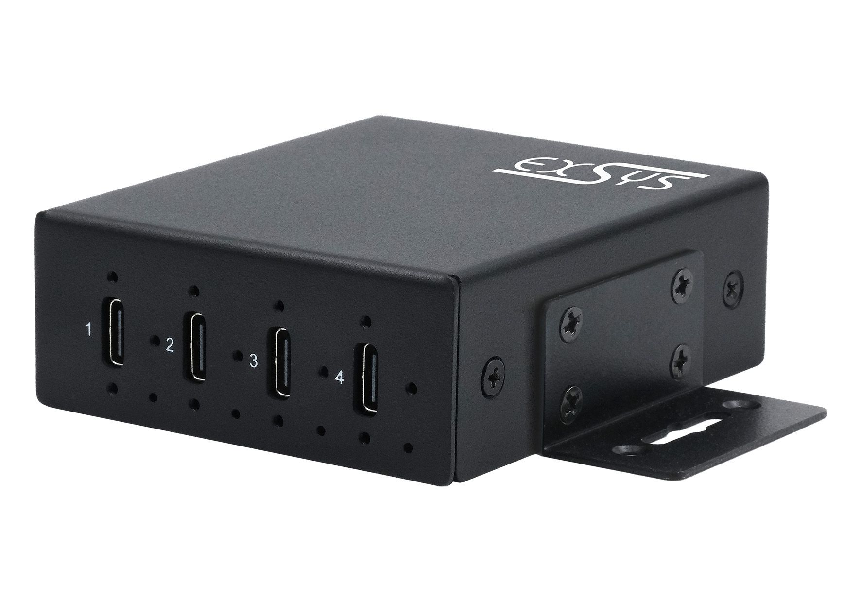 4-Port USB 3.2 Gen 2x1 Metall HUB mit 15KV ESD Schutz für Wand und DIN ...