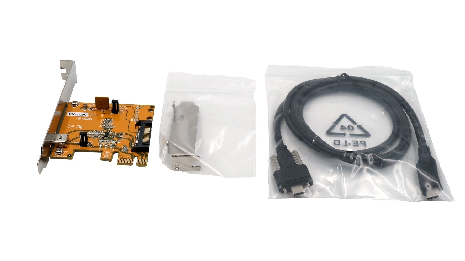 PCIe Adapter Karte mit USB-C Buchse für Expansion Boxen EX-1012/1017 ...