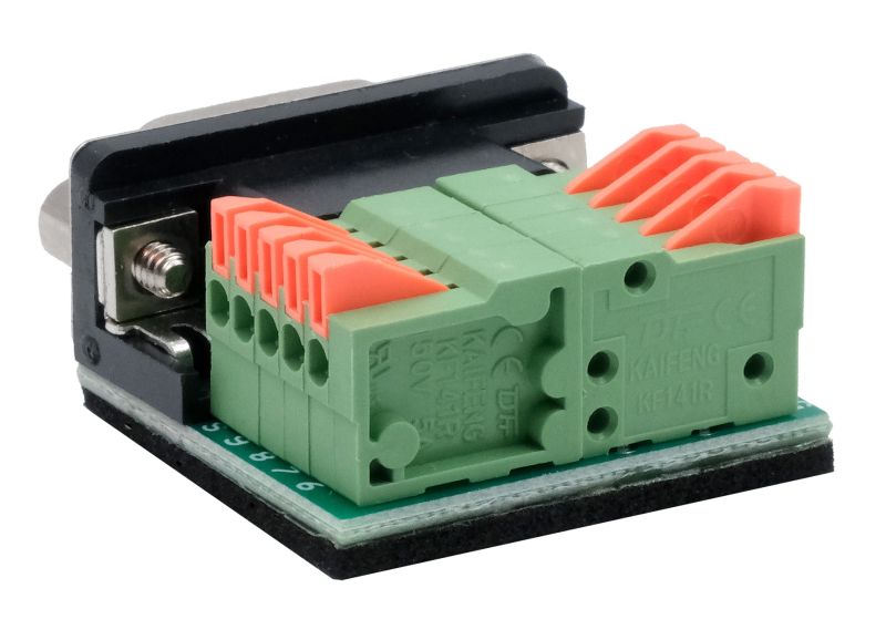 Adapter 9-pin Stecker zu 10-pin Terminal Block steckbar | EX-49000