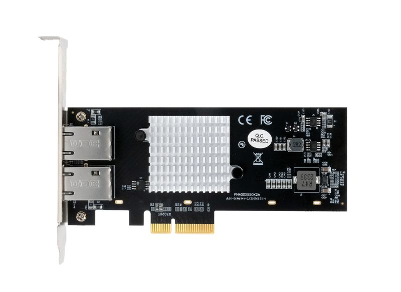 2 Port 10 Gigabit PCIe Netzwerk-Karte (Intel X550-AT2 Chipsatz) | EX-60222