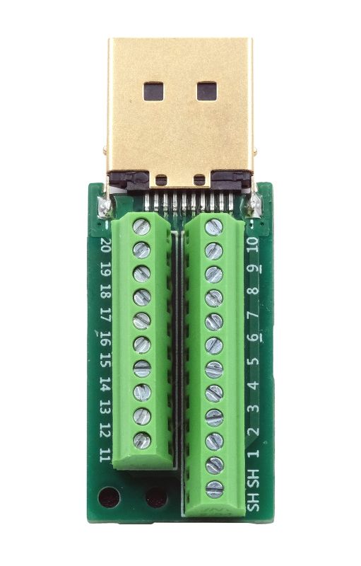 Adapter 20-pin DisplayPort Stecker zu 20-pin Terminal Block | EX-49052