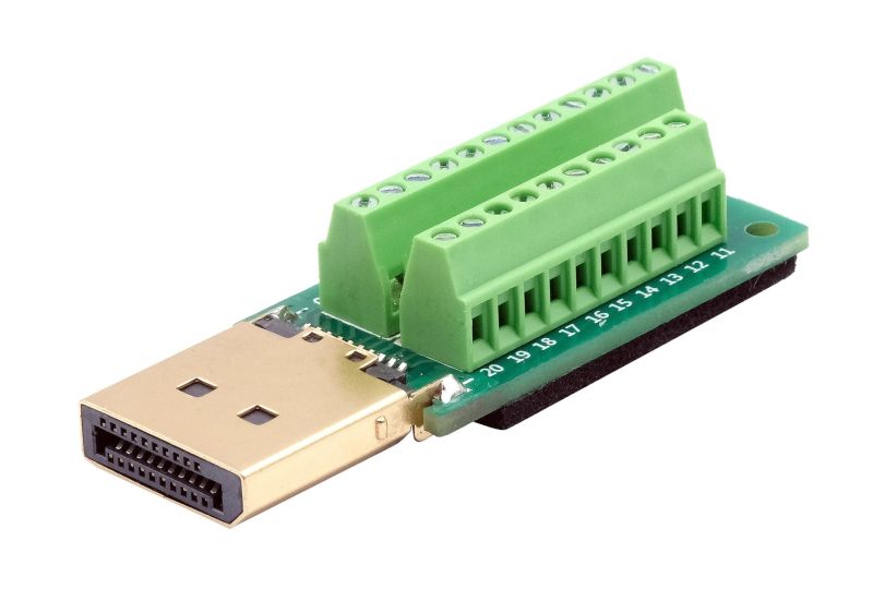 Adapter 20-pin DisplayPort Stecker zu 20-pin Terminal Block | EX-49052