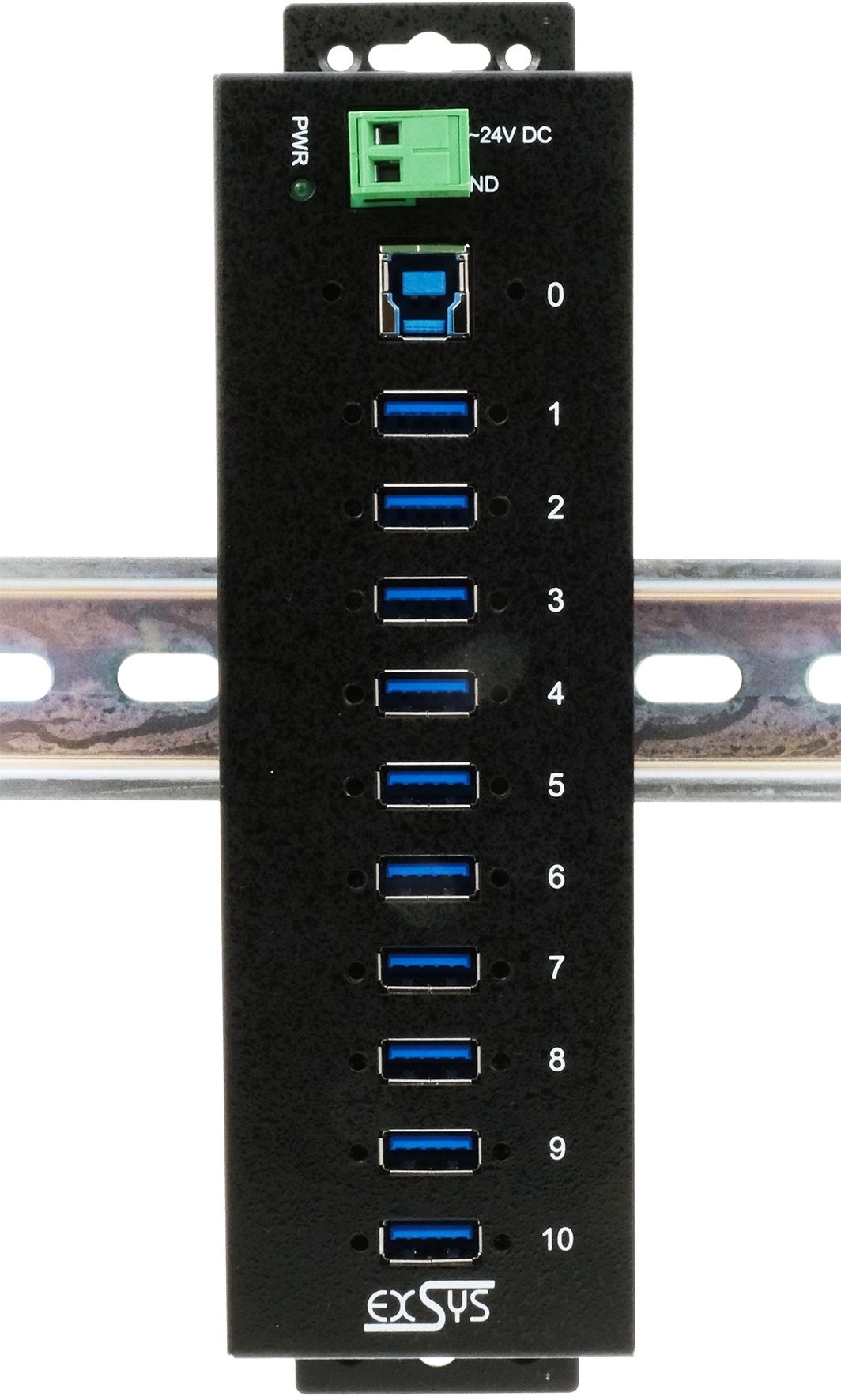 10-Port USB 3.2 Gen 1 Metal HUB with 15KV ESD Surge Protection, A-Ports ...