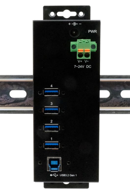 Managed 4-Port USB 3.2 Gen 1 Metal HUB with 3.0A power on each 4 Ports ...