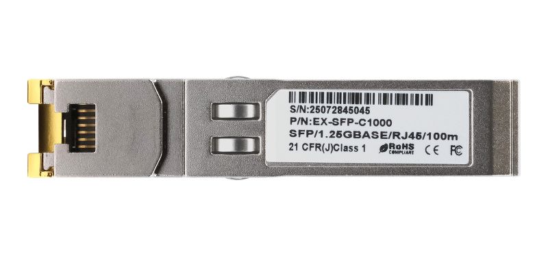 SFP Transceiver, Copper RJ45, 1Gbps | EX-SFP-C1000