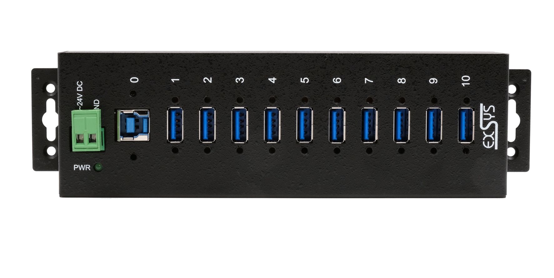 10-Port USB 3.2 Gen 1 Metal HUB with 15KV ESD Surge Protection, A-Ports ...