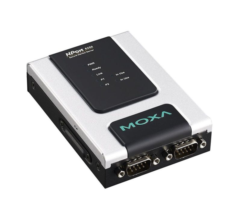 Secure Terminal Server 2x RS232/422/485, mit Netzadapter | NPORT-6250-AD