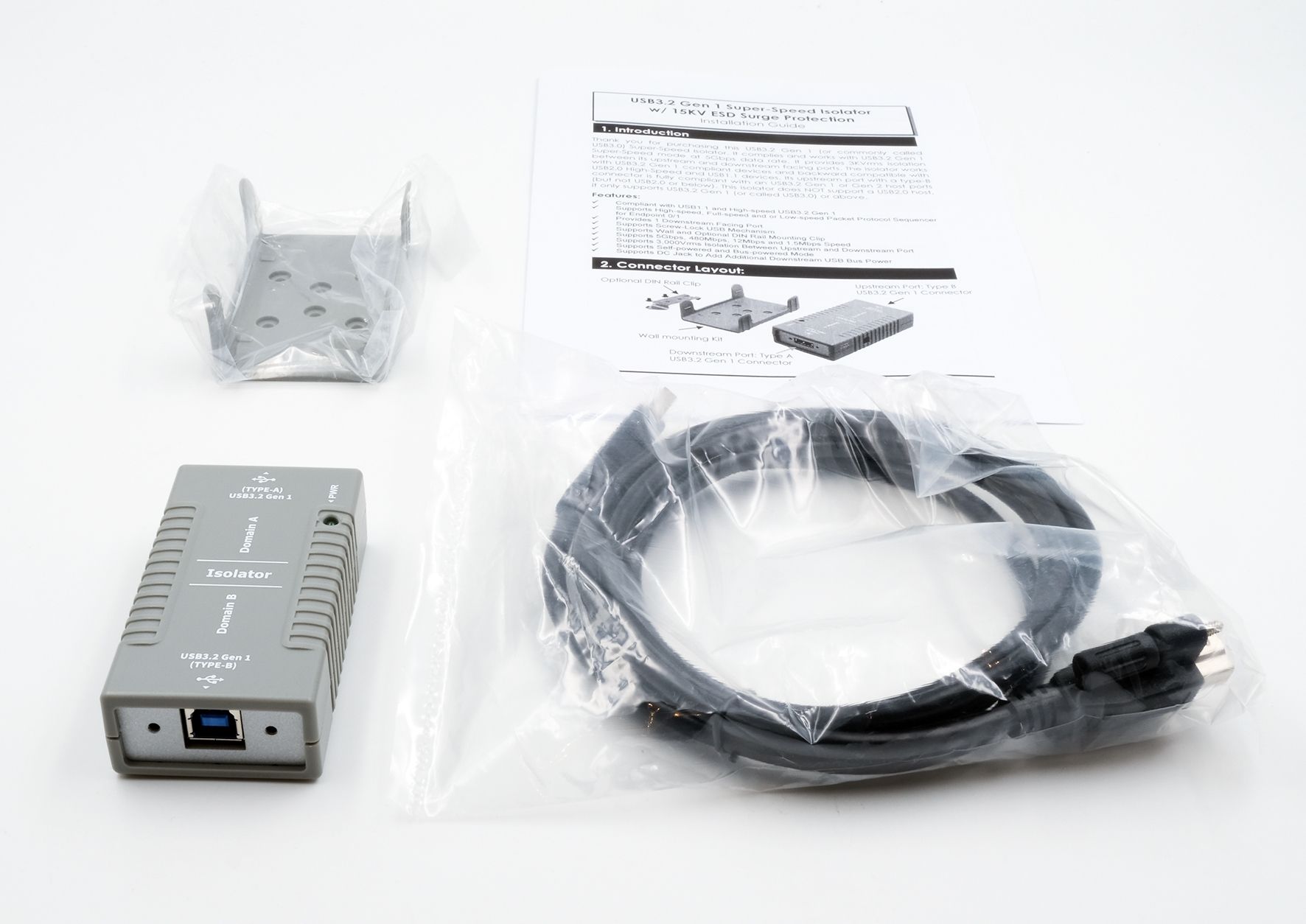 USB 3.2 Gen 1 Isolation Adapter with 3KV isolation | EX-1452IS