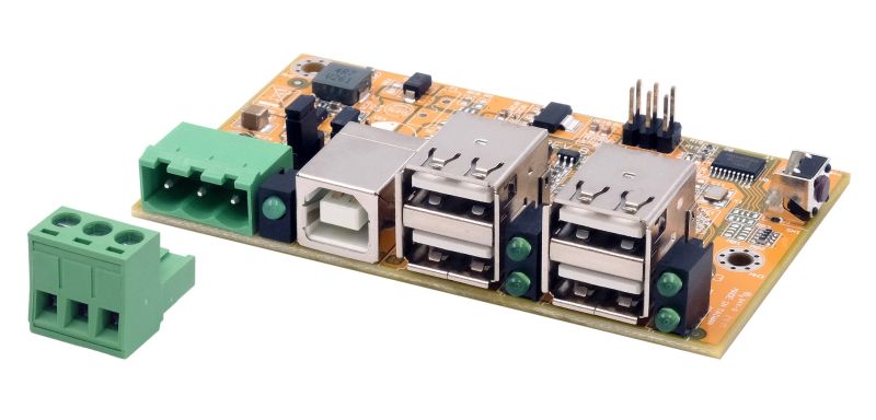 Managed 4-Port USB 2.0 HUB Board with 15KV ESD Surge Protection | EX-1594HMS-PL