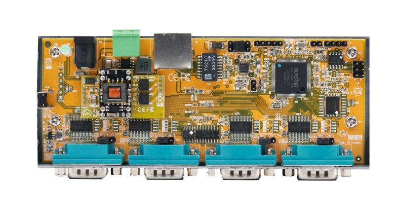 Ethernet PoE zu 4x RS-232/422/485 port, inkl. 12V/3A Netzteil | EX-6124 ...