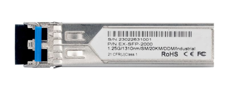 SFP Transceiver, LC, Duplex, Singlemode, 20km, -40°C bis 85°C | EX-SFP-2000