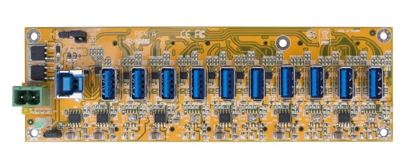 10-Port USB 3.2 Gen 1 HUB-Platine mit 15KV ESD Überspannungsschutz | EX ...